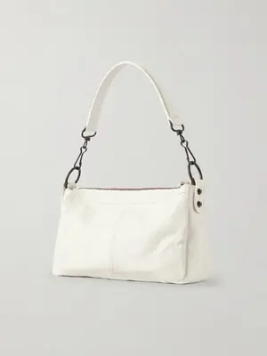 Balenciaga Le City Moto Mini Crinkled-leather Shoulder Bag