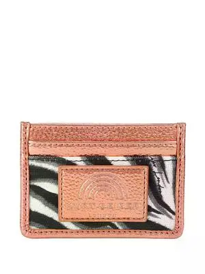 Kurt Geiger Southbank Zebra-print Metallic Card Holder - Pink