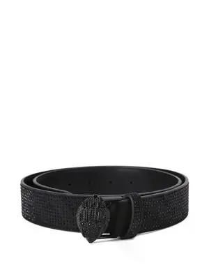 Kurt Geiger Crystal Embellished Eagle Head Belt - Black
