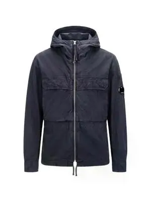 C.P. COMPANY Lens-detail Hooded Overshirt - Blue