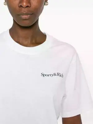 Sporty & Rich Play Tennis Logo-print T-shirt - White