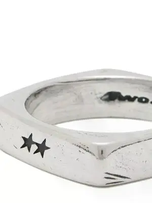 TWOJEYS Star Engraved Square Frame Ring