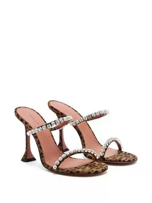Amina Muaddi Gigi Crystal-embellished Heeled Sandals