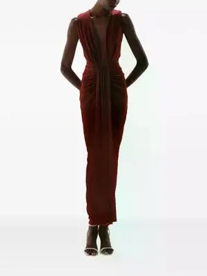 BAOBAB Nia V-neck Ruched Maxi Dress