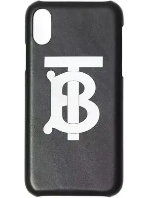 Burberry Monogram Motif Leather Iphone X/xs Case - Black