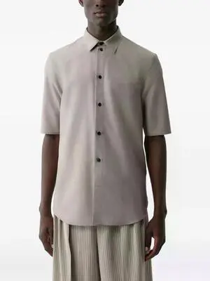 Calvin Klein Short-sleeve Button-up Shirt - Grey