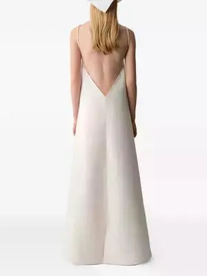 Calvin Klein Open-back Spaghetti Strap Dress - Neutrals