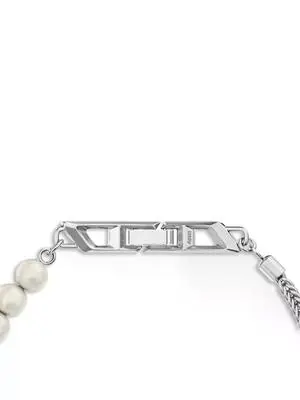 DIESEL® Pearl-embellished Chain Bracelet - Silver