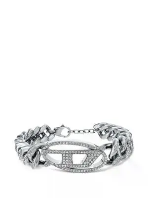 DIESEL® Oval D Crystal-embellished Bracelet