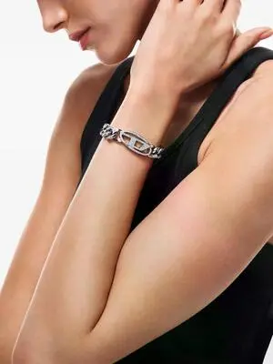 DIESEL® Oval D Crystal-embellished Bracelet