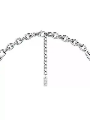 DIESEL® Bar Link Necklace - Silver