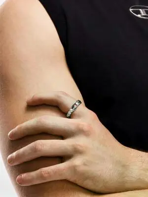 DIESEL® Pearl Embellished Band Ring