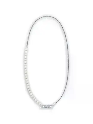 DIESEL® Sterling Pearl Embellished Necklace