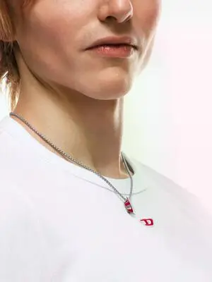 DIESEL® Enamel D Logo Pendant Necklace