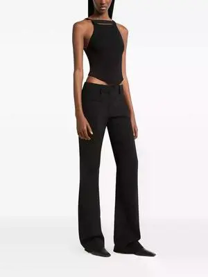 COURREGES Ribbed-knit Chest-strap Tank Top