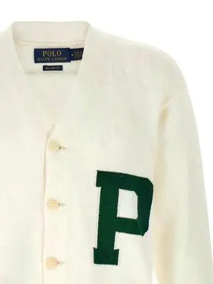 Polo Ralph Lauren Letter Intarsia Knitted Cardigan