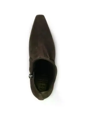 Brunello Cucinelli Suede Ankle Boots With Monile Embellishment