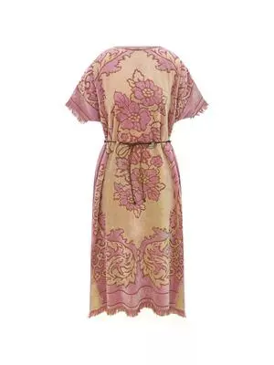 Zimmermann Aster Floral-jacquard Midi Dress - Pink