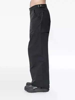 THE VIRIDI-ANNE Ripstop Wide-leg Trousers - Black