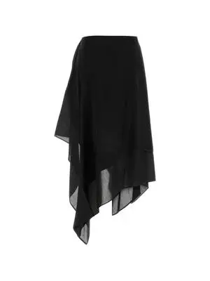 Y’s Asymmetric Draped Jersey Skirt