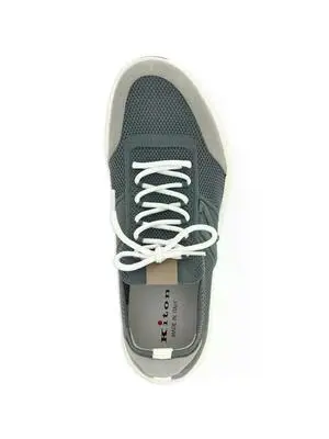 Kiton Suede Panelled Slip-on Sneakers