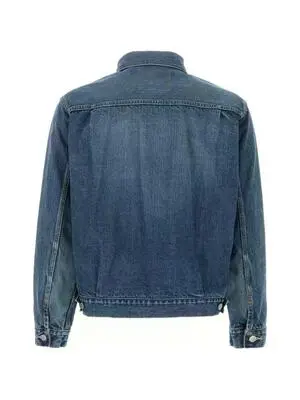 Y’s Pleated-detail Denim Jacket