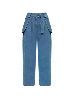 Loewe Belted Cargo Jeans - Blue