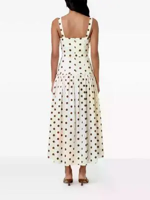 NICHOLAS Polka-dot Belted Midi Dress