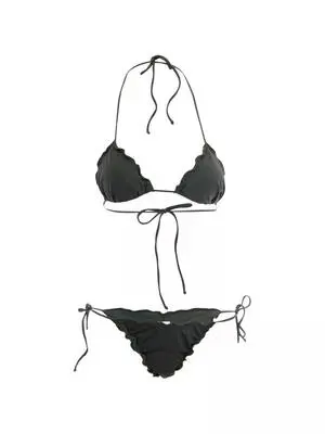 MC2 SAINT BARTH Ruffled-trim Bikini - Grey