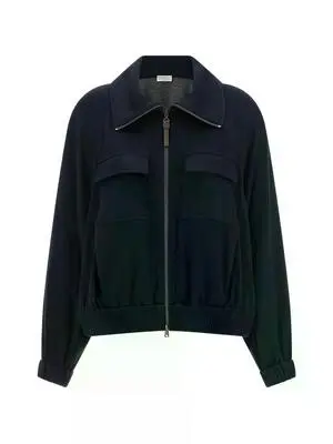 Brunello Cucinelli Monile Embellished Zip-up Sweatshirt