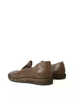 Dolce & Gabbana Woven Cutout Loafers