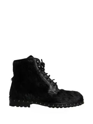Dolce & Gabbana Stud-trimmed Haircalf Boots