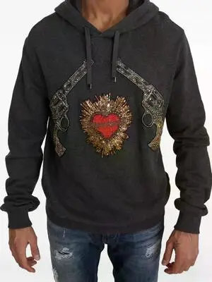 Dolce & Gabbana Embellished Hoodie - Grey