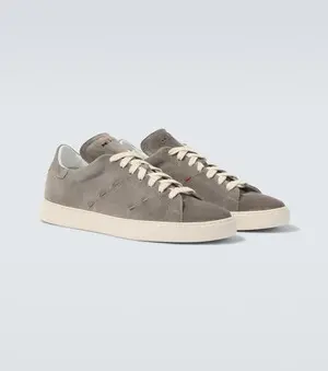 Kiton Suede Lace-up Sneakers - Grey