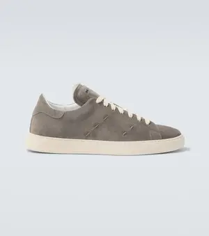 Kiton Suede Lace-up Sneakers - Grey