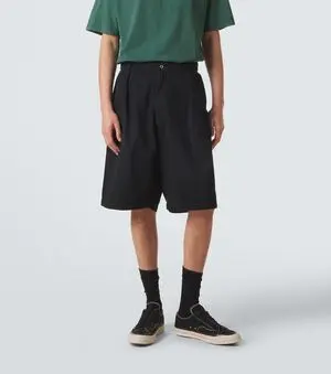A.PRESSE Vintage Cotton Pleated Shorts