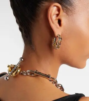 Rabanne Punk Xl Link Embellished Hoop Earrings