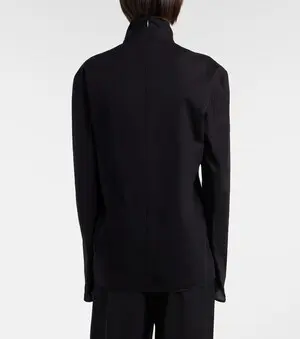 Gucci Cotton-blend Poplin Turtleneck Top