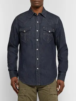 Ralph Lauren Slim-fit Denim Western Shirt - Blue