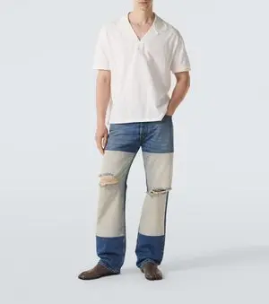 MAISON MARGIELA Distressed Straight Leg Jeans