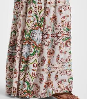 Melissa Odabash Skylar Tie-neck Printed Maxi Dress