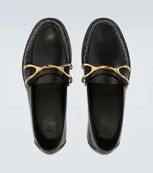 Alexander McQueen Wishbone Leather Loafers