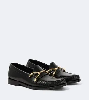 Alexander McQueen Wishbone Leather Loafers - Black