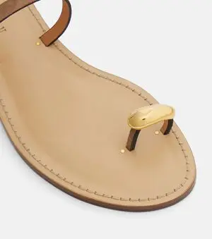 AMANU Kibera Suede Sandals With Gold Tone Detail