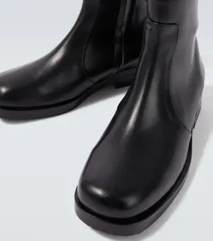 Studio Nicholson Square Leather Ankle Boots