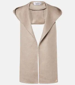 Max Mara Hooded Cashmere Scarf - Grey