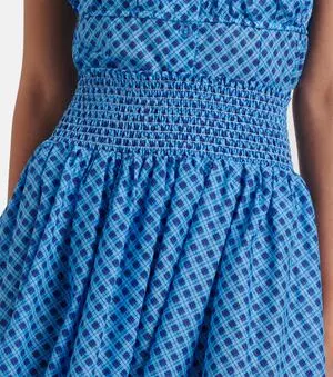 MONTCE Millie Plaid Cotton Maxi Skirt - Blue