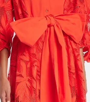 Erdem Embroidered Mesh Midi Dress