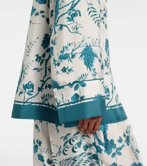 Erdem Floral Silk Pajama Shirt