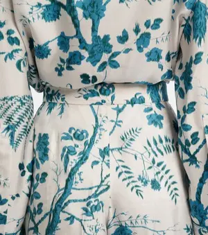 Erdem Floral Silk Pajama Pants